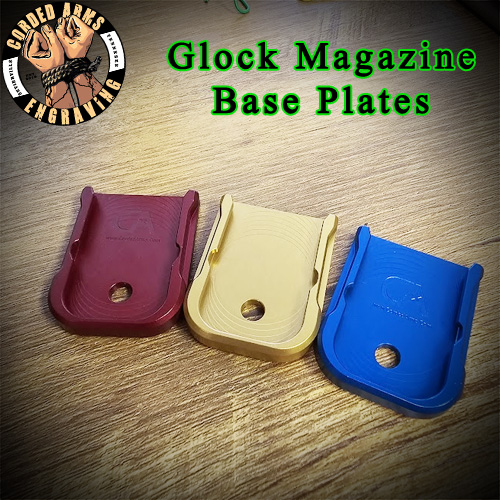 1776% Sure Engraved Aluminum Glock Magazine Base Plates